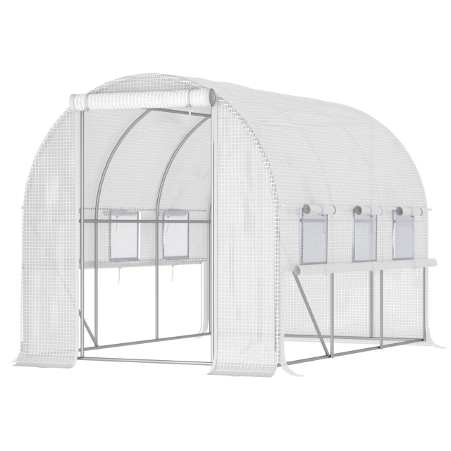 Outsunny Θερμοκήπιο για Λαχανόκηπο 2,95x2x2m σε κάλυμμα χά