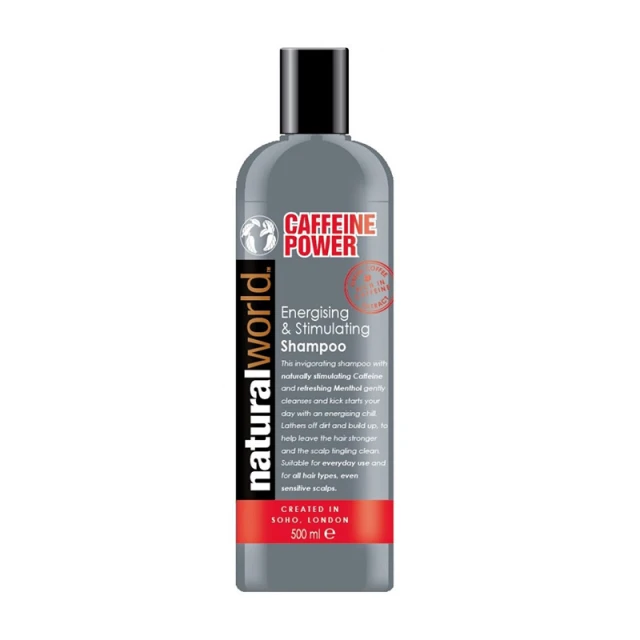 Σαμπουάν με Εκχύλισμα Καφεΐνης Natural World 500ml | edruc