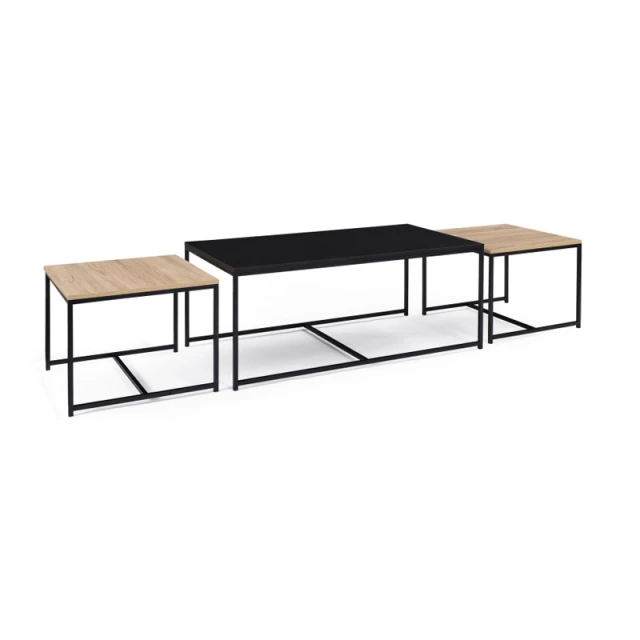 Σετ Μεταλλικά Τραπέζια Σαλονιού Nesting 113 x 60 x 45 cm 3