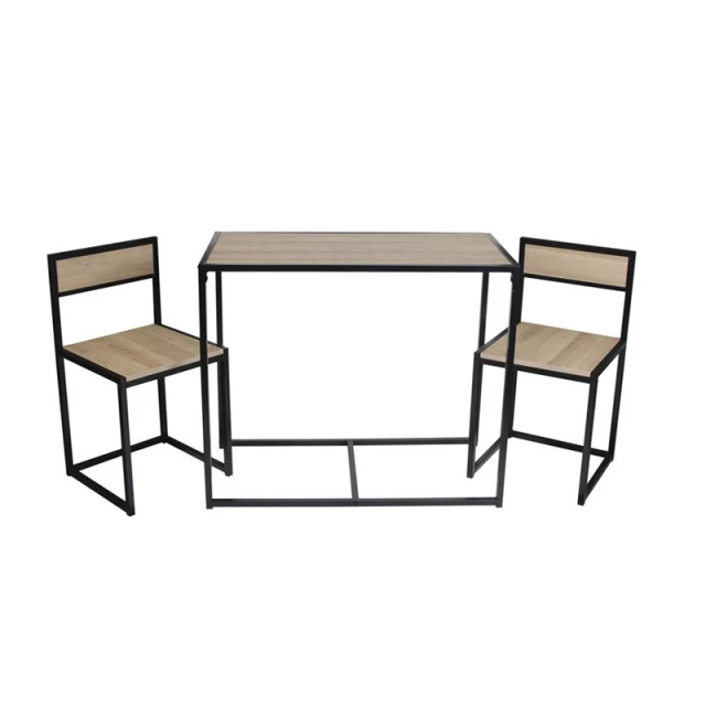 Σετ Μεταλλικό Ορθογώνιο Τραπέζι 90 x 47 x 75 cm με 2 Καρέκ
