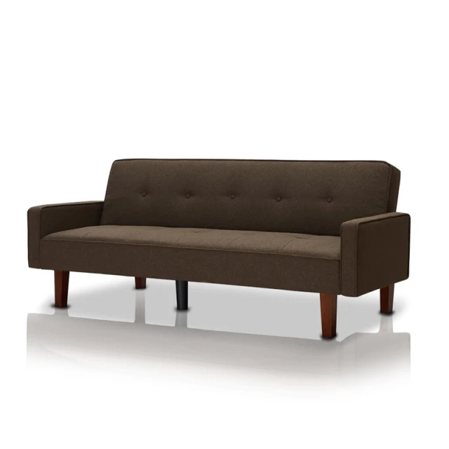 Τριθέσιος Καναπές Κρεβάτι 188 x 80 x 97 cm Χρώματος Καφέ S