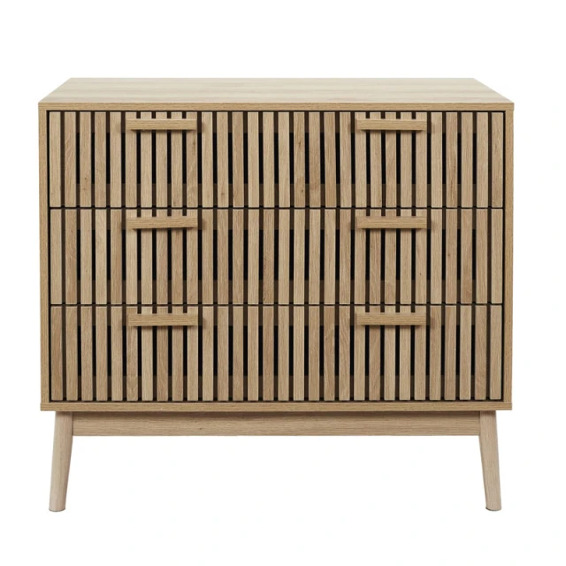 Ξύλινη Συρταριέρα με 3 Συρτάρια 90 x 49 x 79 cm Home Deco